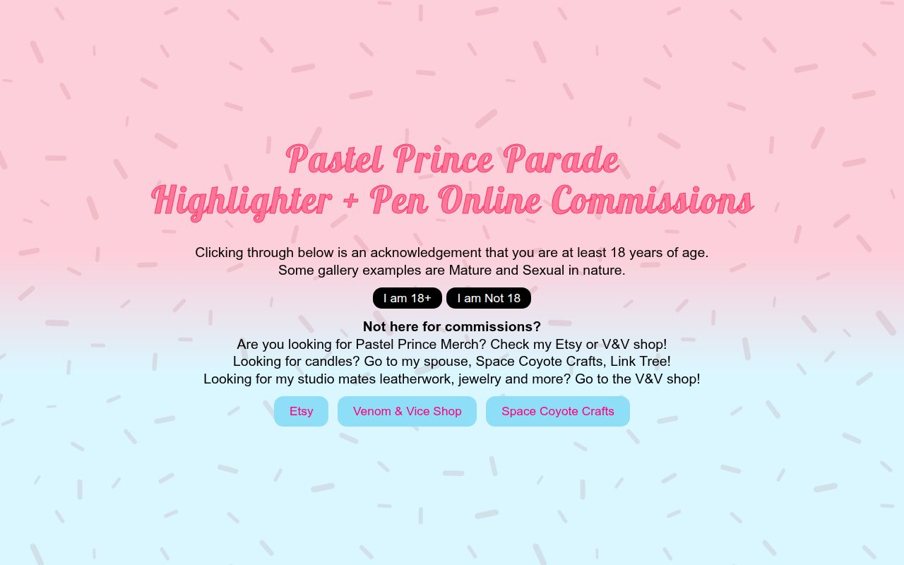 Pastel Prince Parade Commissions